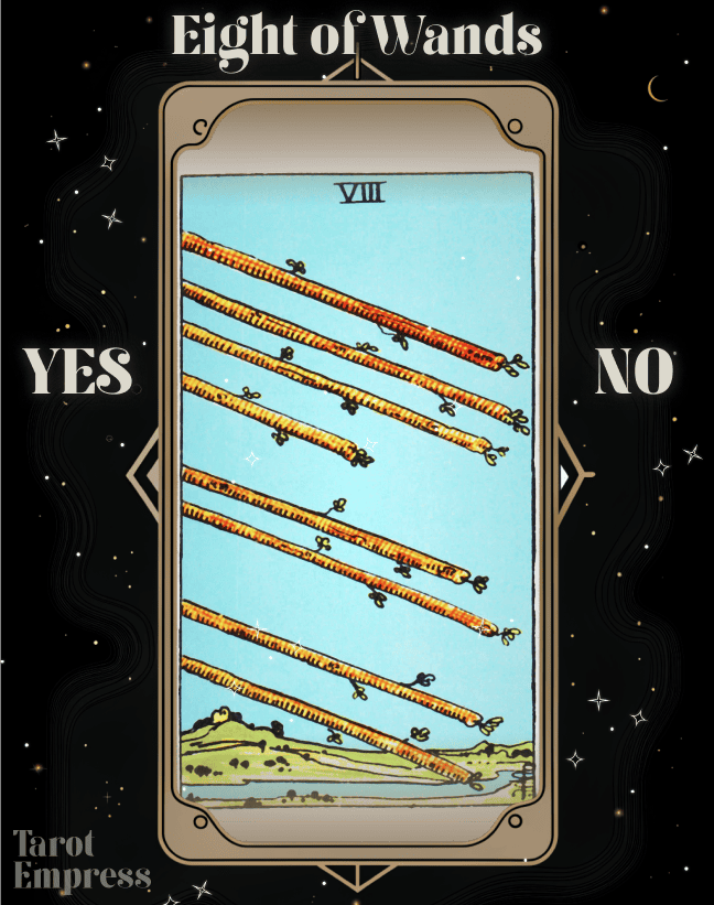 8 of Wands Yes or No: Upright & Reversed Meaning Explained