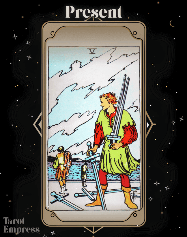 5 of Swords Present: Upright & Reversed Meaning [Explained]