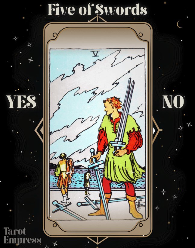 5 of Swords Yes or No: Upright & Reversed Meaning Explained