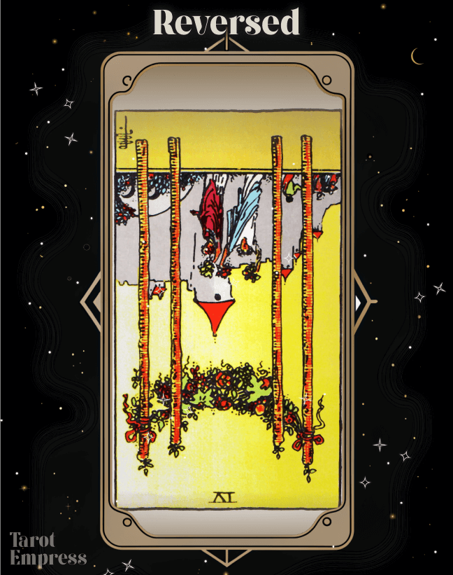 4 of Wands Reversed [What It Really Means for You]