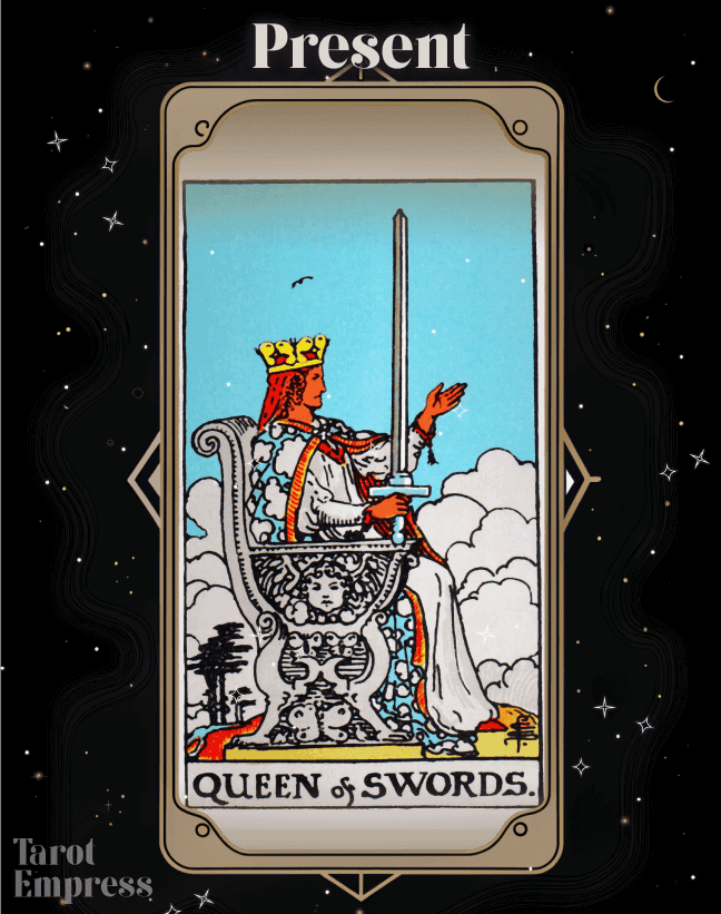 Queen of Swords Present: Upright & Reversed Meaning [Explained]