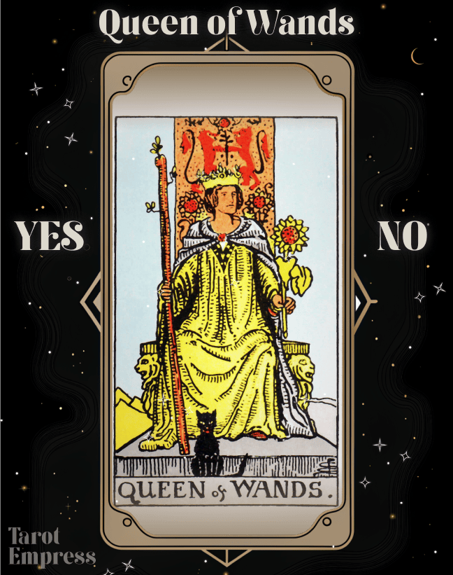 Queen of Wands Yes or No: Upright & Reversed Meaning Explained