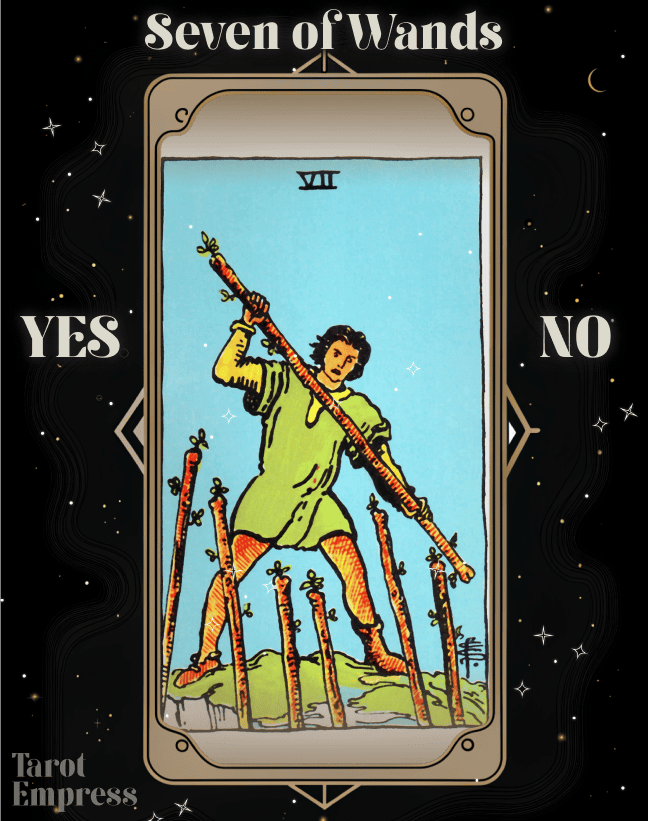 7 of Wands Yes or No: Upright & Reversed Meaning Explained