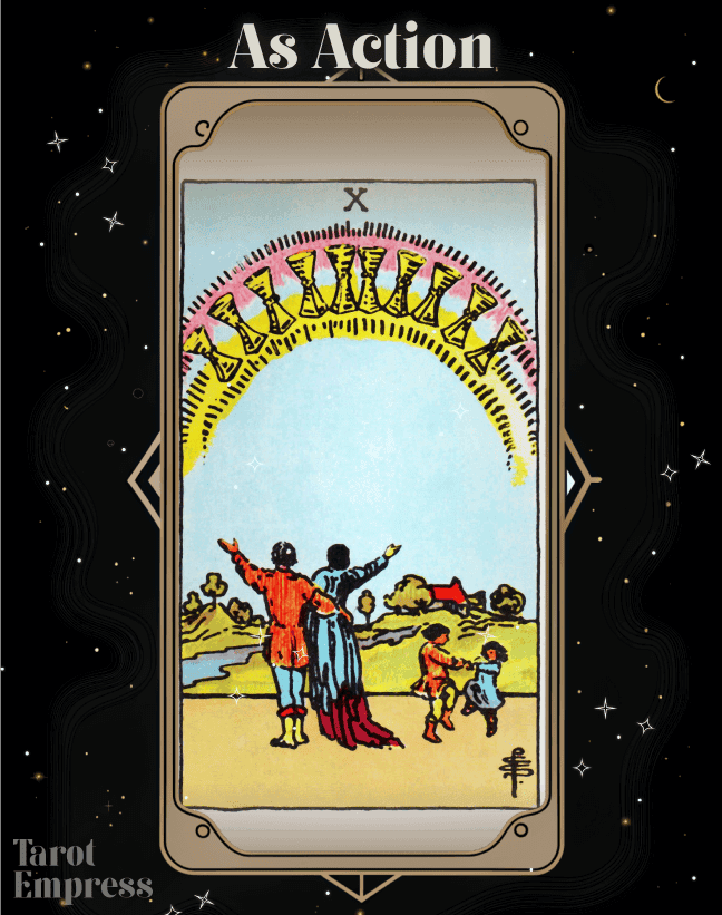 10 of Cups as Action: Upright & Reversed Meaning [Explained]
