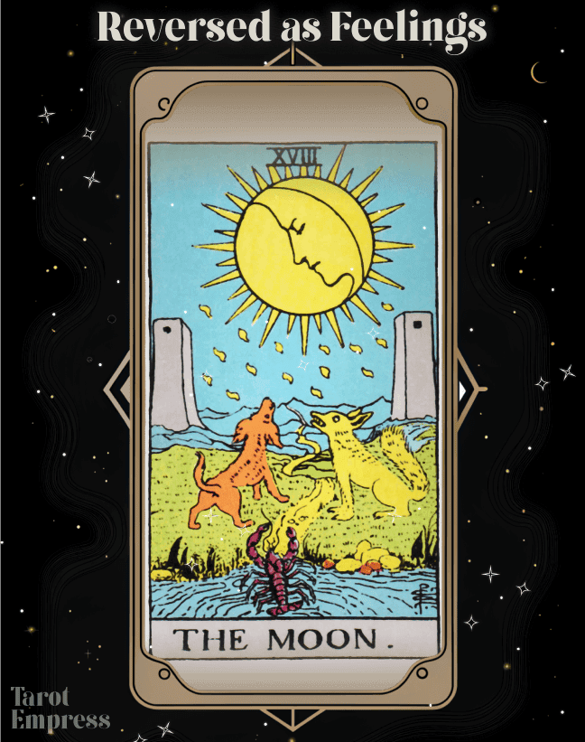The Moon Reversed as Feelings: Insights for Love & Relationships